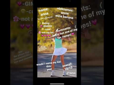 Rating names! - Anna