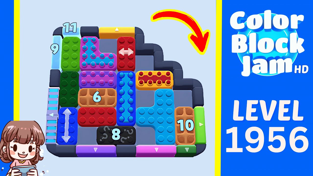 Color Block Jam Level 1053 (1956) Solution Walkthrough