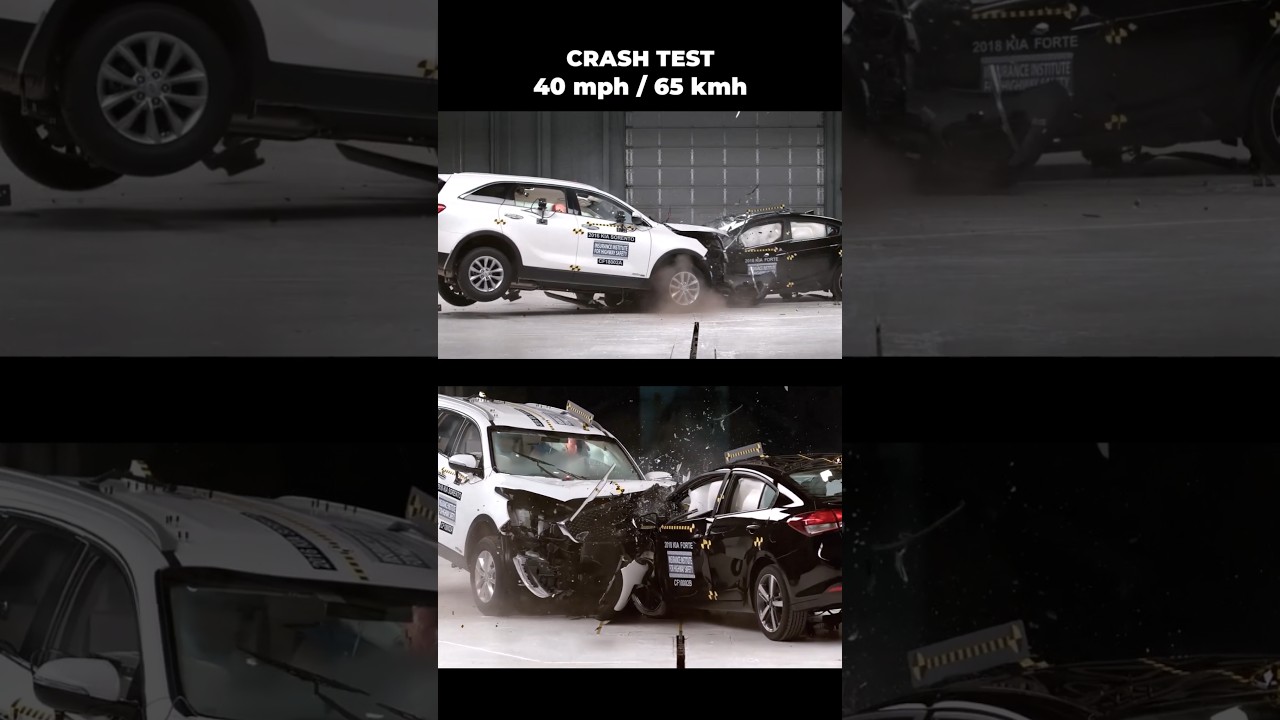Frontal Collision Fury: See What Happens When Two Cars Crash at 40mph