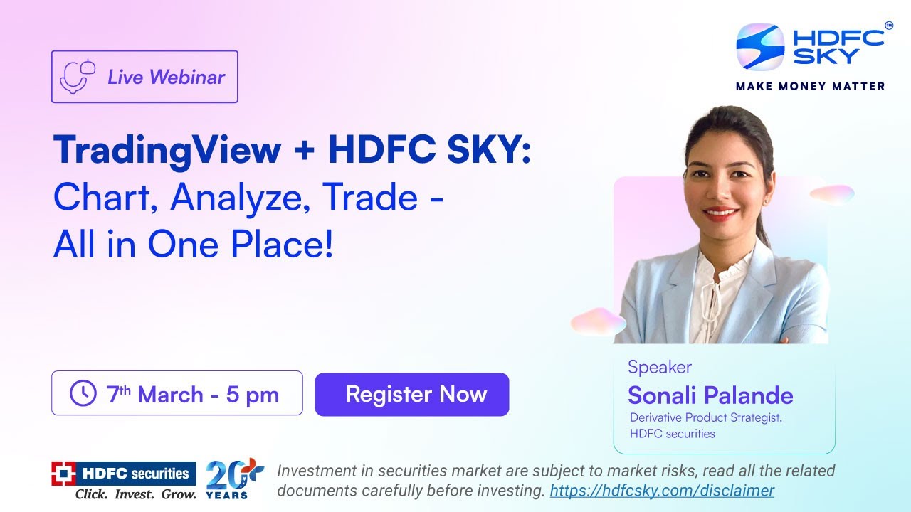 Trade with Live TradingView Charts for Free on HDFC Sky