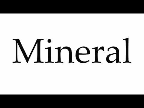 How to Pronounce Mineral