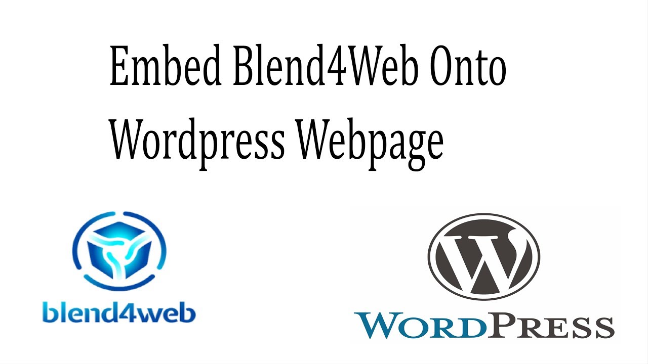blend4web embed tutorial