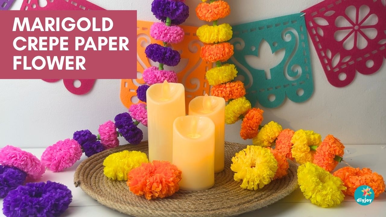 DIY Marigold Garland | Crepe Paper Flowers