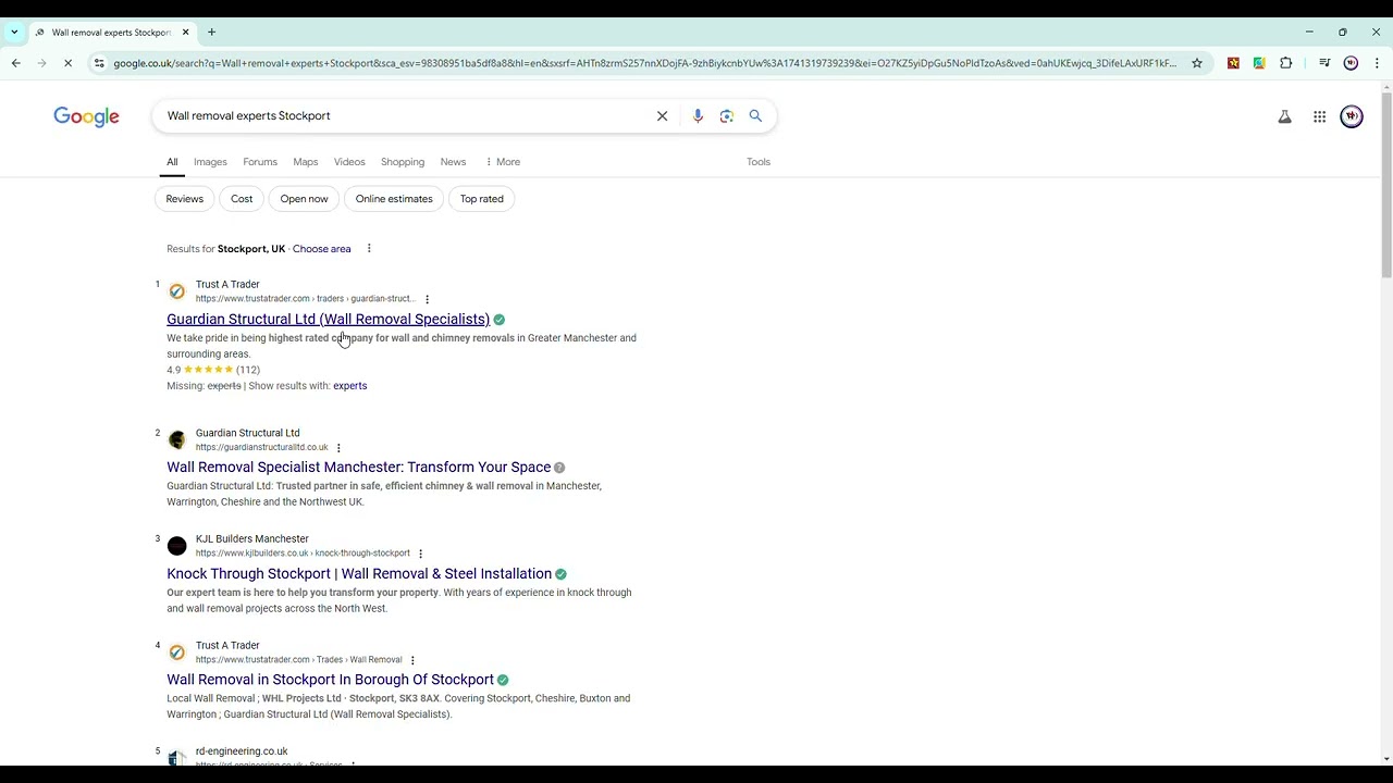 Guardian Structural Ltd Ranked #1 on Google in 30 Days! | My Digital Solutions SEO Success