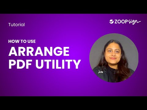 How to Arrange Pages of a PDF on ZoopSign | Tutorial #arrangepdf