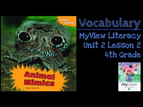 Animal Mimics - Vocabulary - SAVVAS MyView Literacy - Unit 2 Lesson 2 - 4th Grade