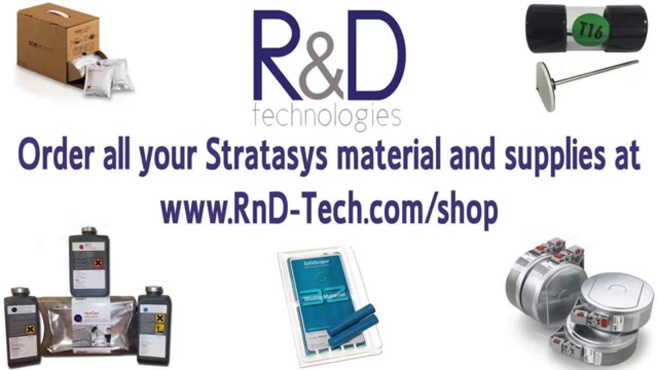 Order Stratasys Material and Supplies with R&D Tech