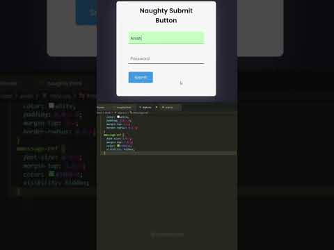 How To Create Naughty Submit Button â
#design #frontend #coding #vscode