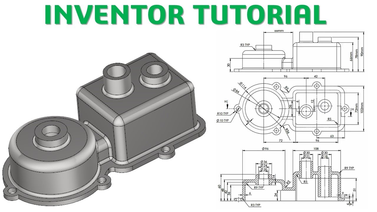 Inventor 2022 Tutorial #232 | How to build 3D model design basic