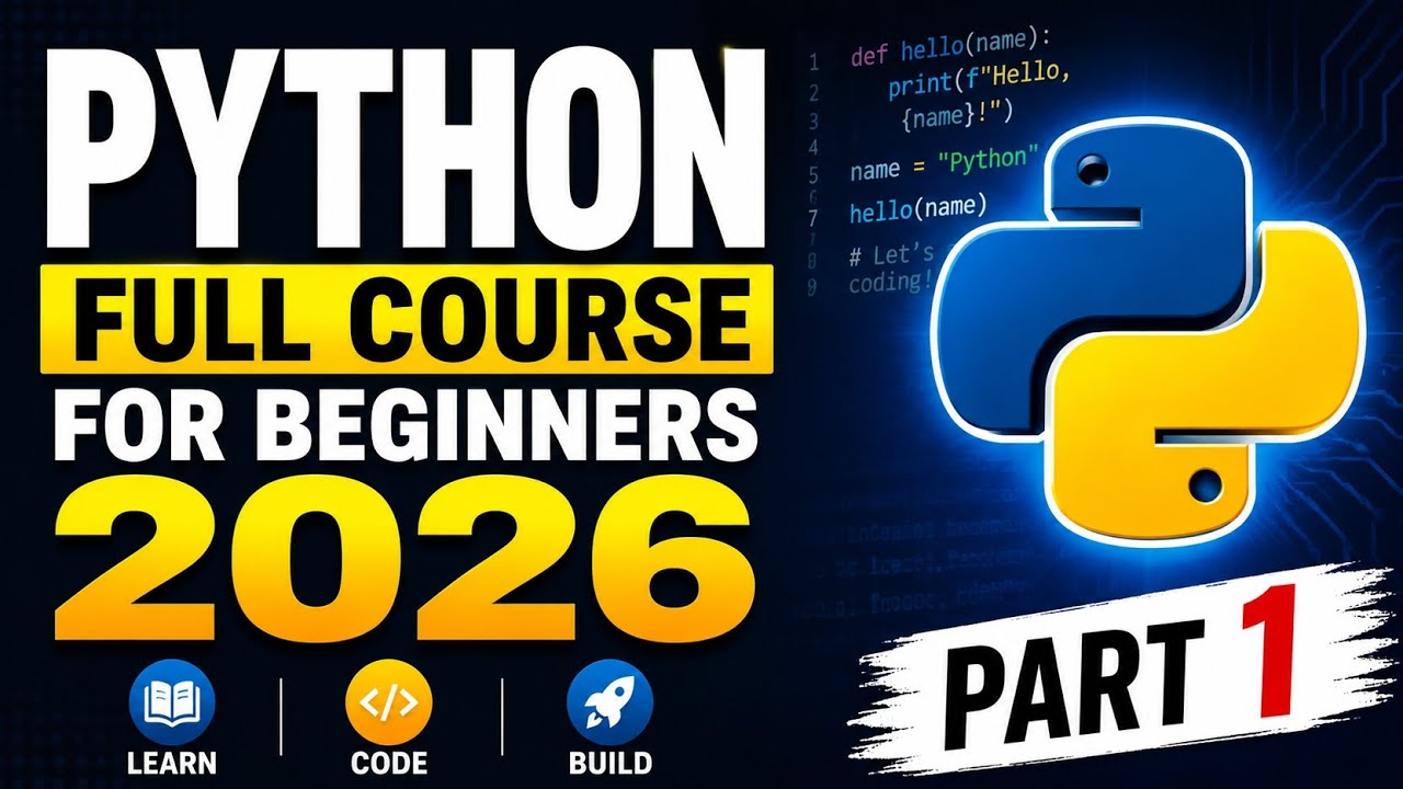Python Full Course For Beginners 2026 | Part 01