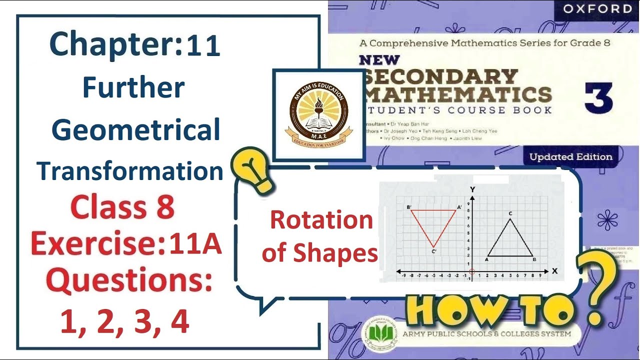 Exercise 11A Question 1, 2, 3, 4  – (Geometry)  Complete solution – APS Math Class 8.
