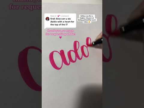 writing names in calligraphy pt. 654! #addie #shorts