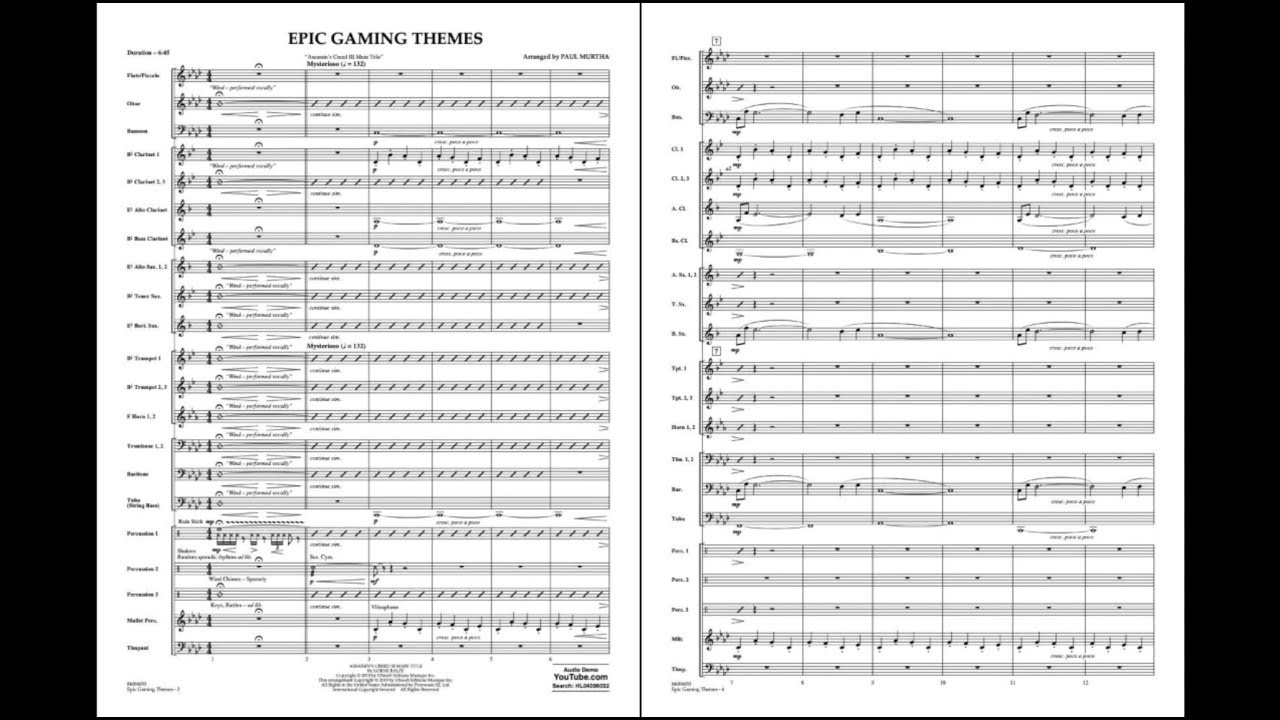 Epic Gaming Themes arranged by Paul Murtha