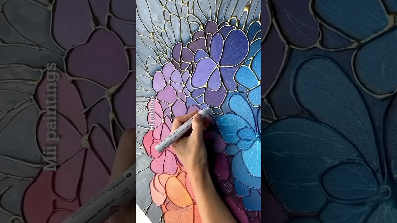 What? Glue gun fluidart amazing painting