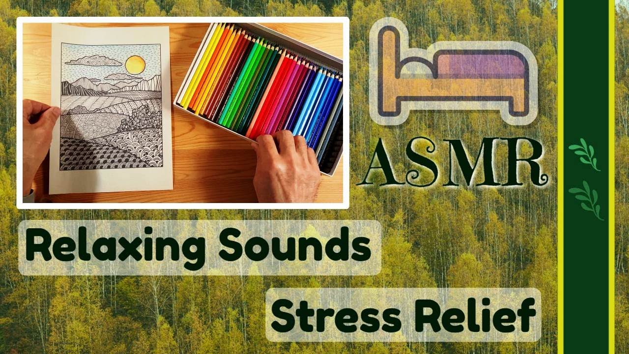 ASMR - Coloring a Landscape / Part 1