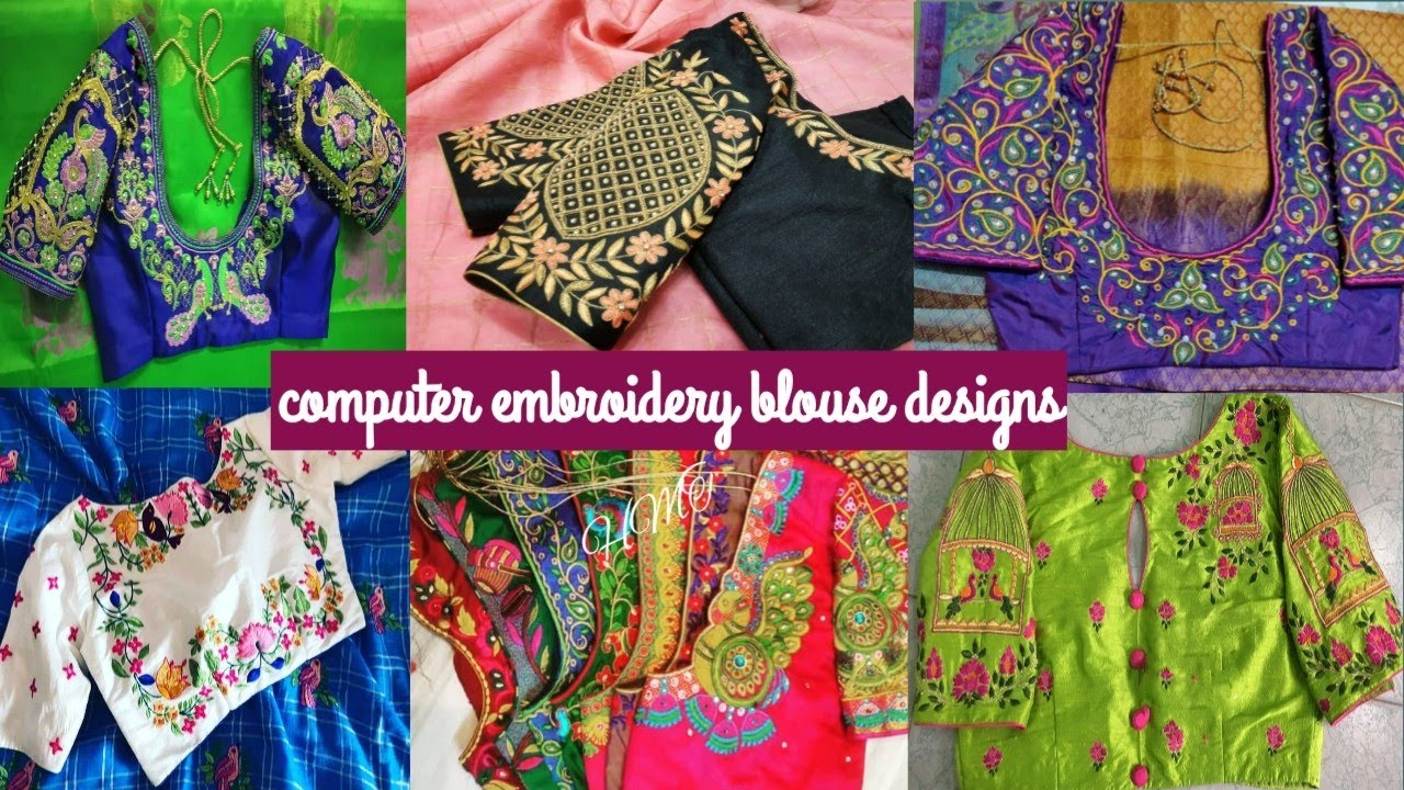 Simple and Easy Computer Embroidery Work Blouse Designs - Blouse ...