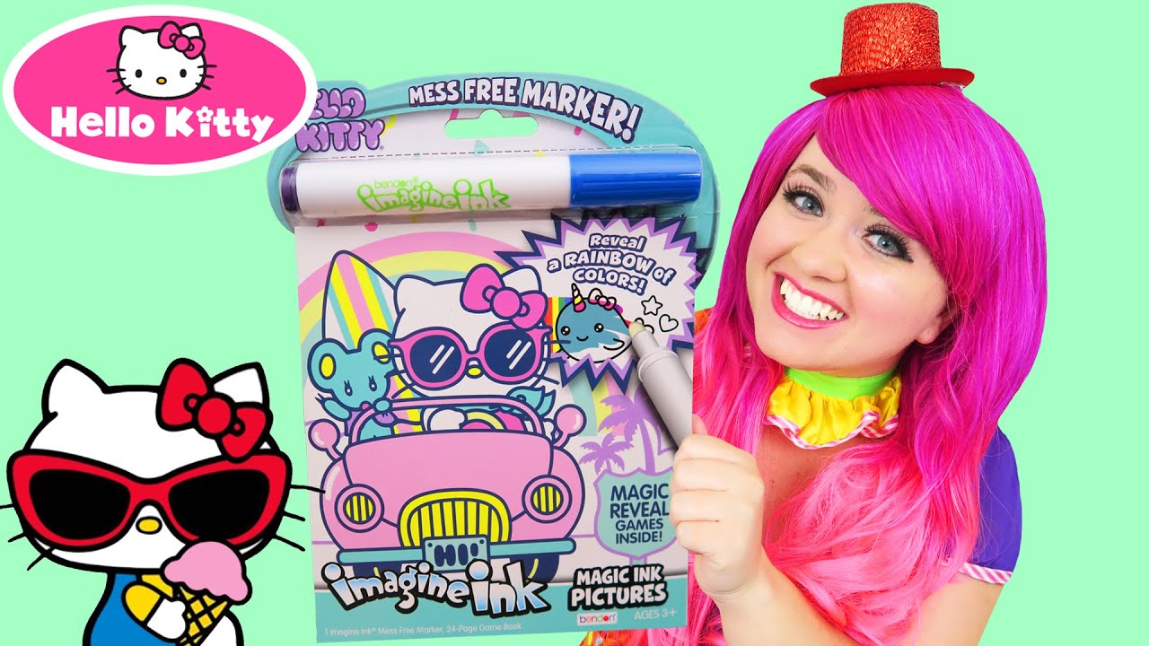 Coloring Hello Kitty Magic Reveal Ink Coloring Book | Imagine Ink Marker