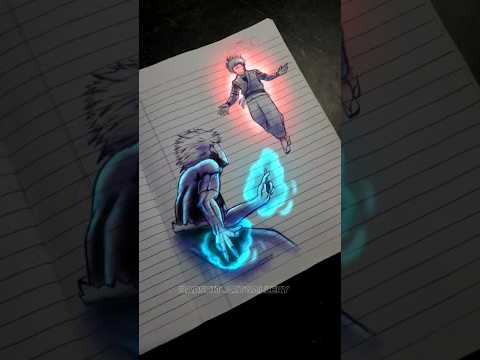 Gojo VS Sukuna Pen Sketch #shorts #animedrawing