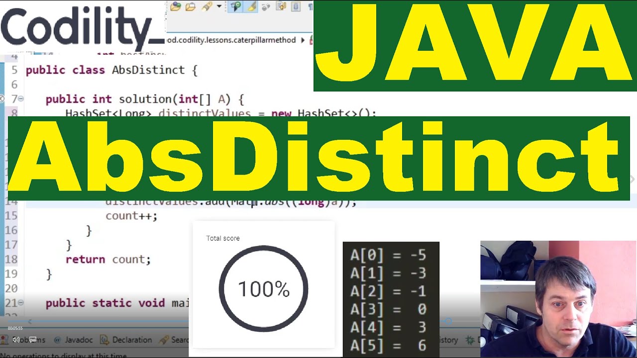 Codility AbsDistinct solution