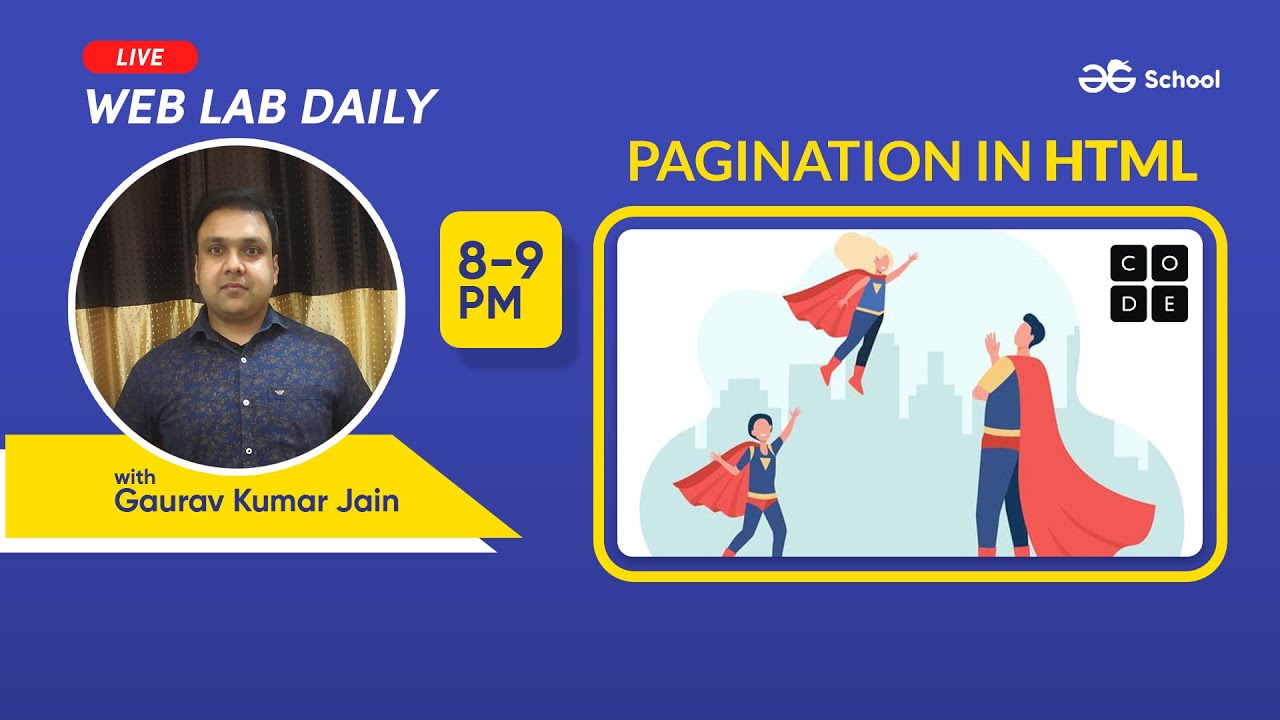 Pagination in HTML