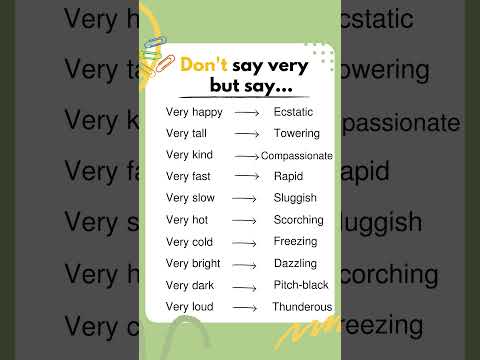 How to Avoid Saying Very in English: Learn More Expressive Words