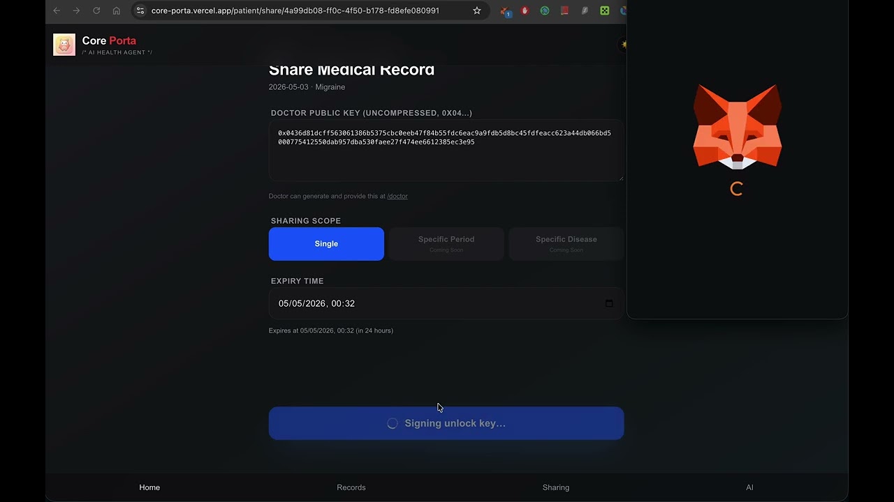 2026 ETHGlobal Open Agents Hackathon - Core Porta