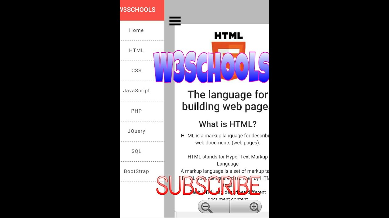 W3Schools App | Learn HTML , CSS , JAVASCRIPT , PHP And JQuery | DingDong Apps