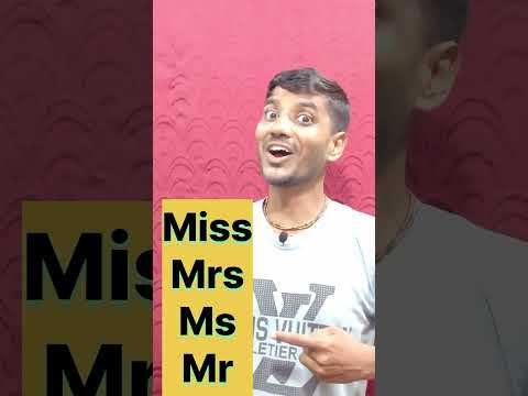 When to use Miss Mrs Ms Mr | Common mistakes in English#shorts#learnenglish