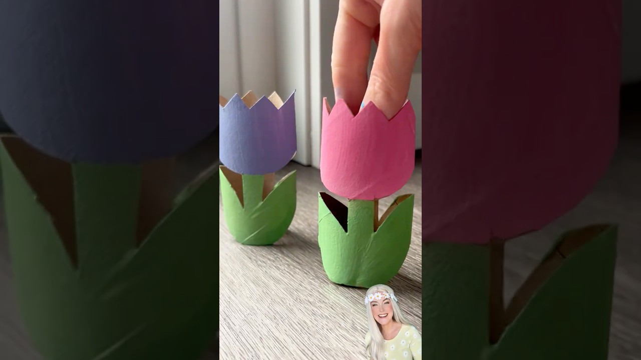 🌷 DIY Tulip Garden Craft for Kids | Toilet Paper Roll Tulips 🌸 | Fun Spring Craft