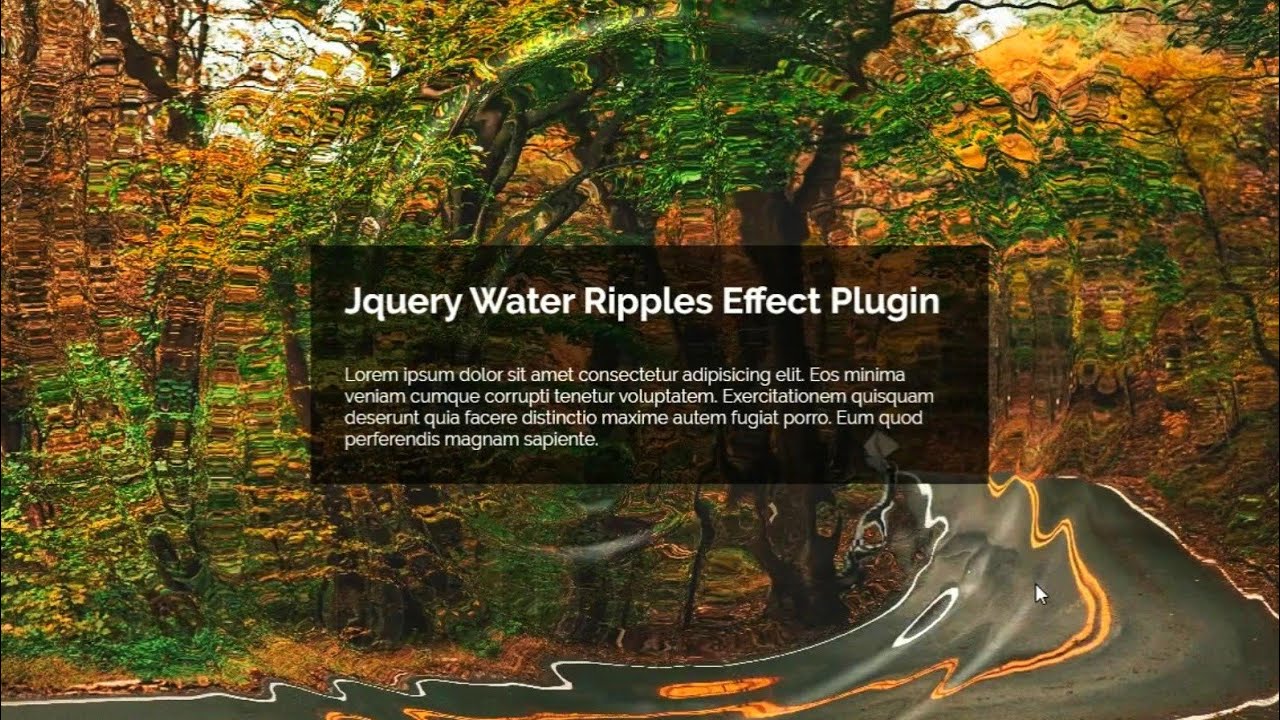 jQuery water ripple effect plugin ( Animation / Plugin )