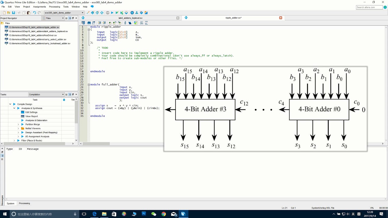 ECE 385 Lab4 SystemVerilog Tutorial/Demo