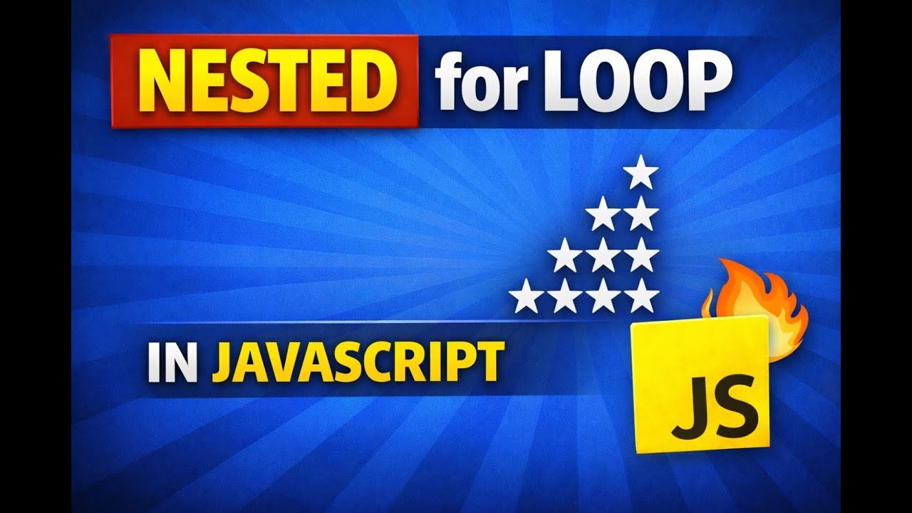 Nested for Loop in JavaScript Star Pattern Program  Beginner Tutorial#coding #javascript #webdesign