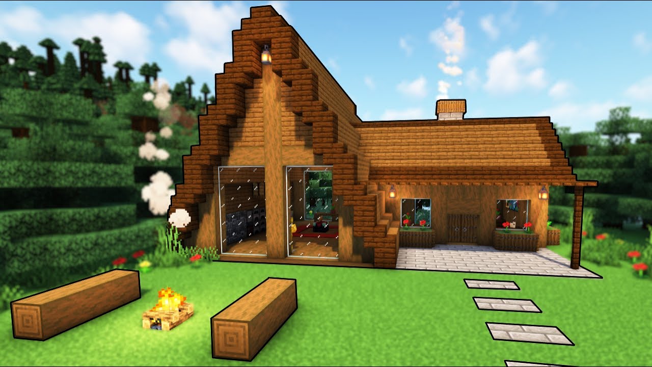 Minecraft: How to Build an A-Frame House | Tutorial
