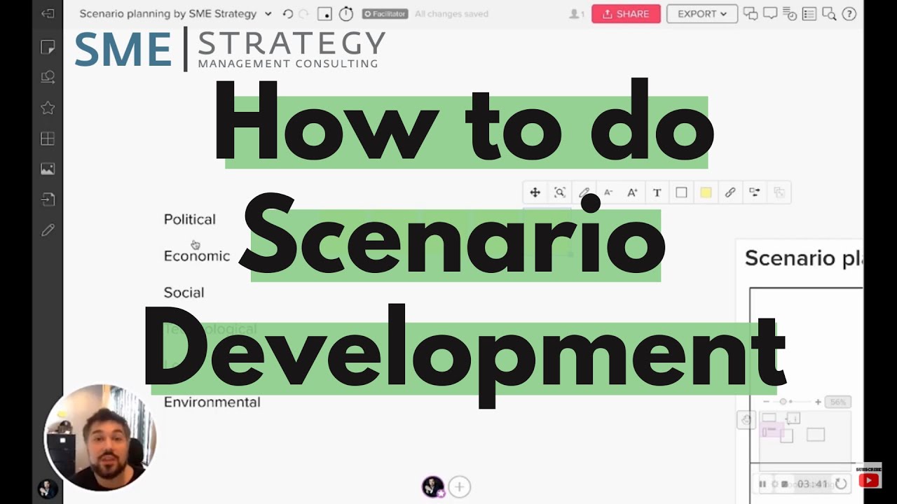 What is the scenario planning process in a strategic plan? // How to do scenario development