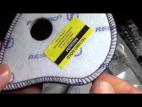 Respro Techno Gold Spare Mask Replacement Filters for Sportsa & City Masks fitting instruction