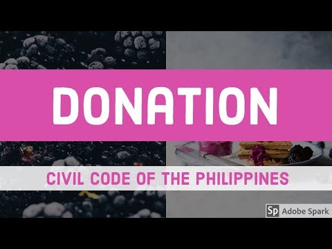 DONATION - Book III - Article 725 to 773 CIVIL CODE Audio Codal