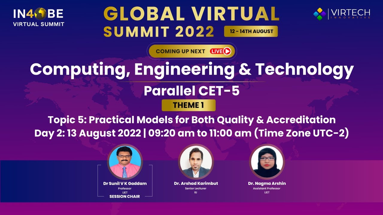 Parallel Sessions Theme 1 Topic 5: Practical Models for Both Quality and Accreditation