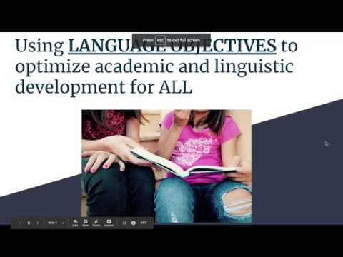 Language Objectives Part 1
