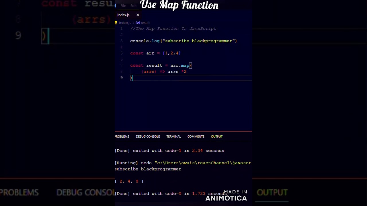 The map function is probably the most useful array function in javascript