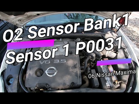 Replacing the Oxygen Sensor Bank 1 Sensor 1 (codes P0031 & P1148) on a 2006 Nissan Maxima 3.5L V6.