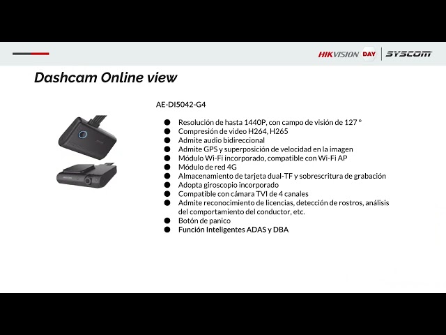 SYSCOM: AE-DI2032-G40(B)-HIKVISION - Kit Cámara de Tablero DashCam 4G ...