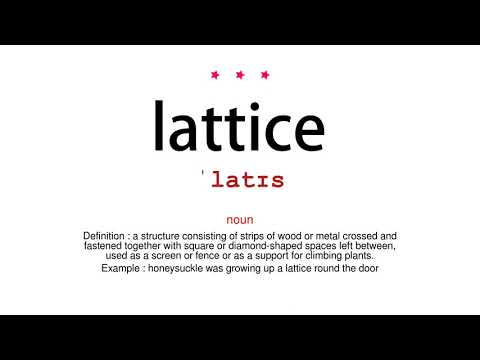 How to pronounce lattice - Vocab Today