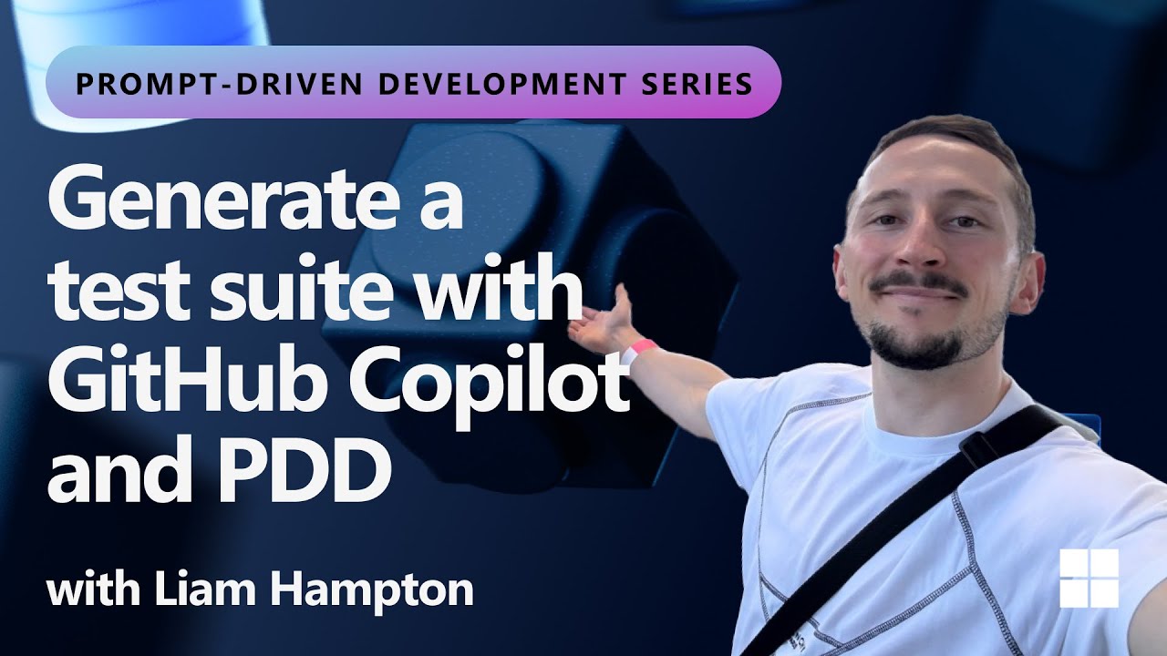 Generate a test suite with GitHub Copilot and PDD
