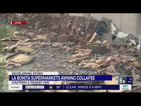 La Bonita supermarket awning collapse