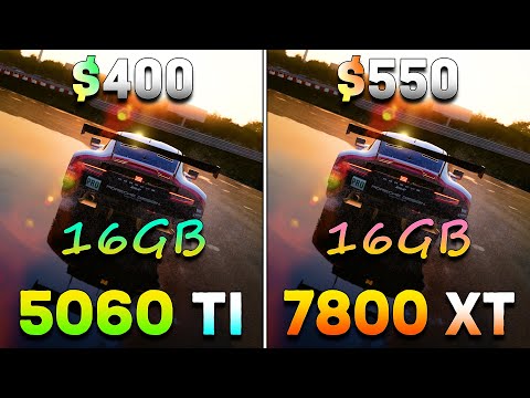 NVIDIA RTX 5060 Ti 16GB vs AMD RX 7800 XT 16GB | PC Gameplay Tested