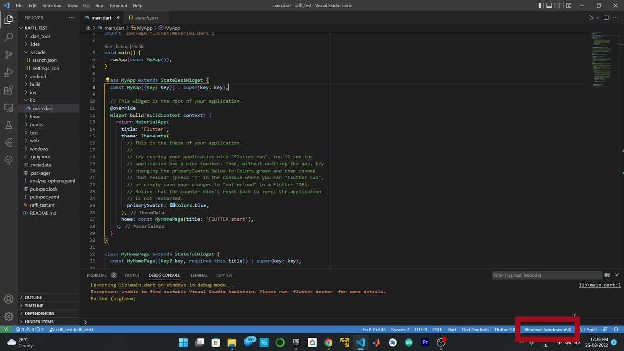 Solved: Unable to find suitable Visual Studio toolchain Please run `flutter doctor` for more details