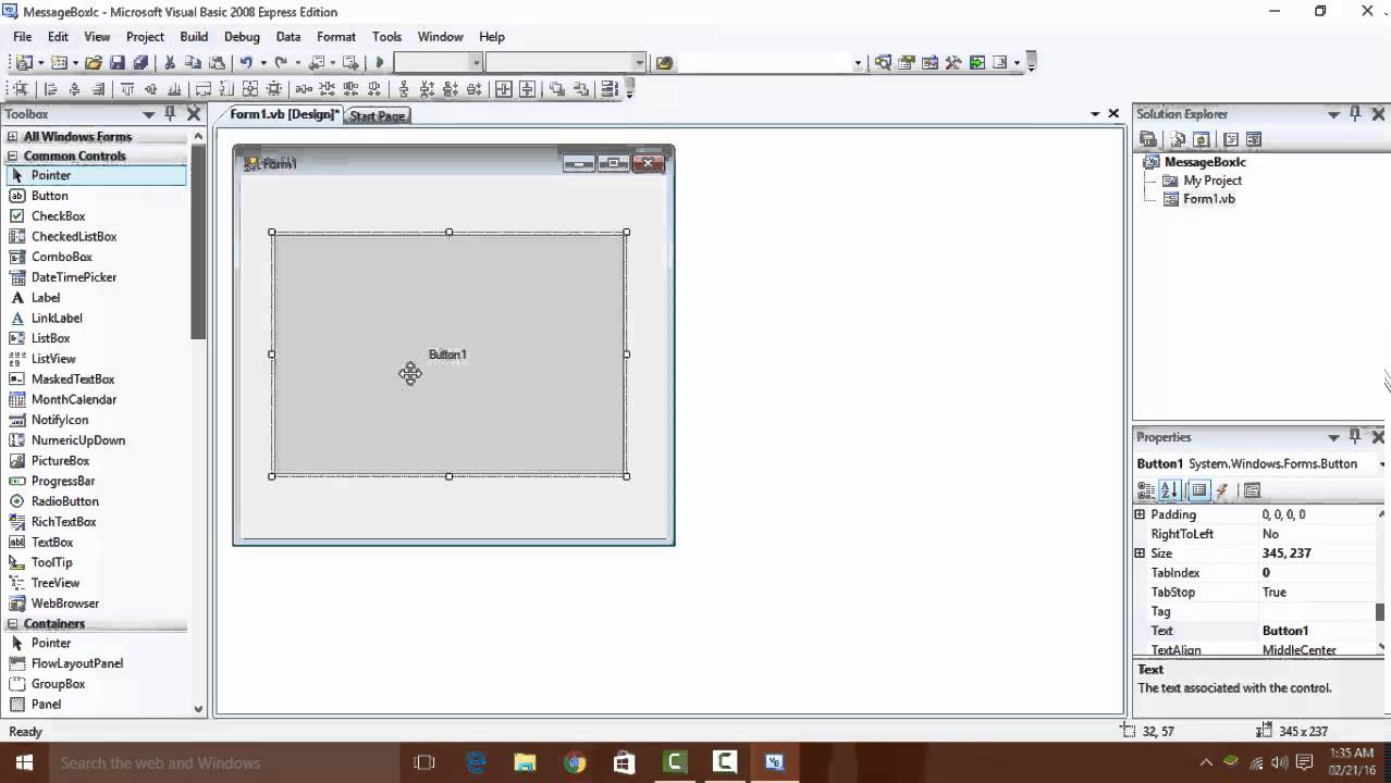 How To Create Message Box Icon,Button and Headline In Visual Basic