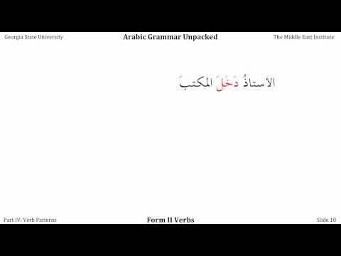 AGU402 Form II Verbs