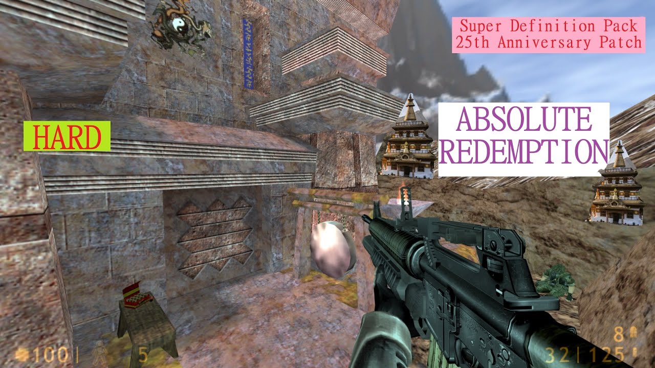 Absolute Redemption / Super Definition Pack + 25th Anniversary Patch / Hard Mode / HD / Half-Life 1