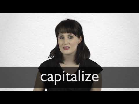 CAPITALIZE definition and meaning | Collins English Dictionary